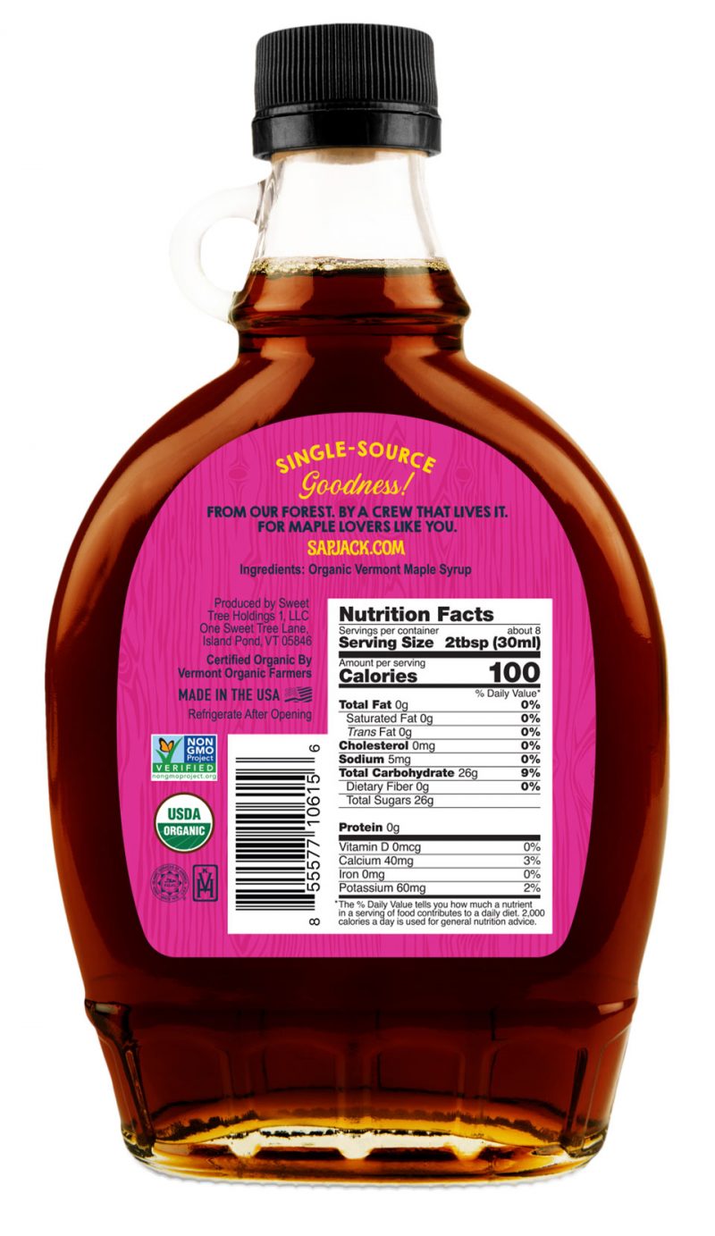GRADE A AMBER MAPLE | 100% Pure Organic Golden Vermont Maple Syrup